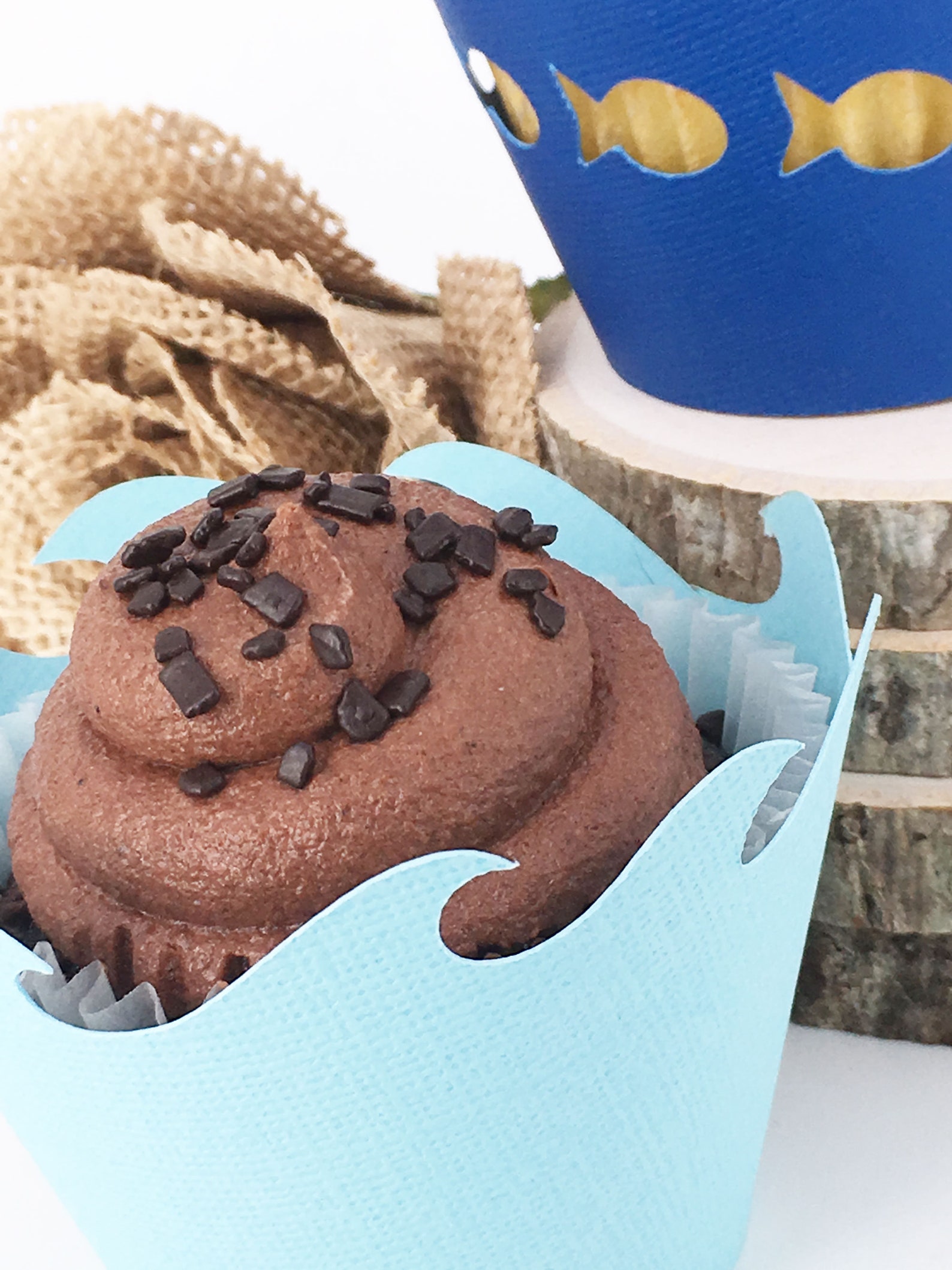 Wave Cupcake Wrappers in Your Choice of Color Qty 12 by Your - Etsy