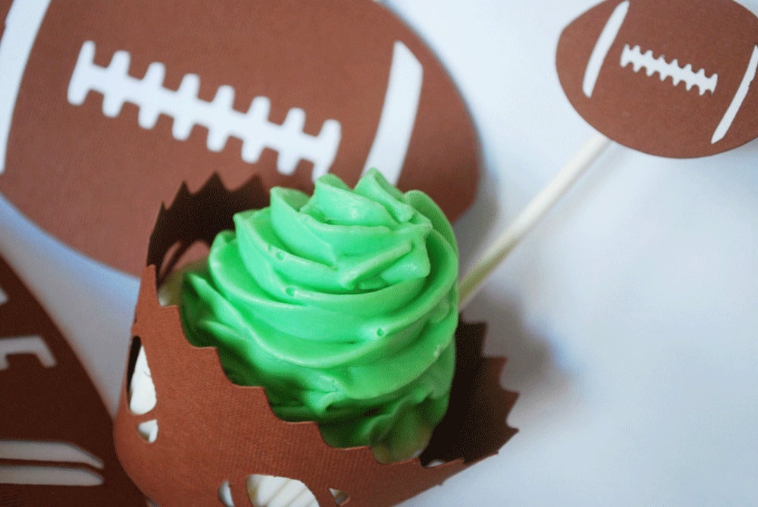 Superbowl Football Cupcake Wrappers in Your Choice of Color Qty 12 by ...