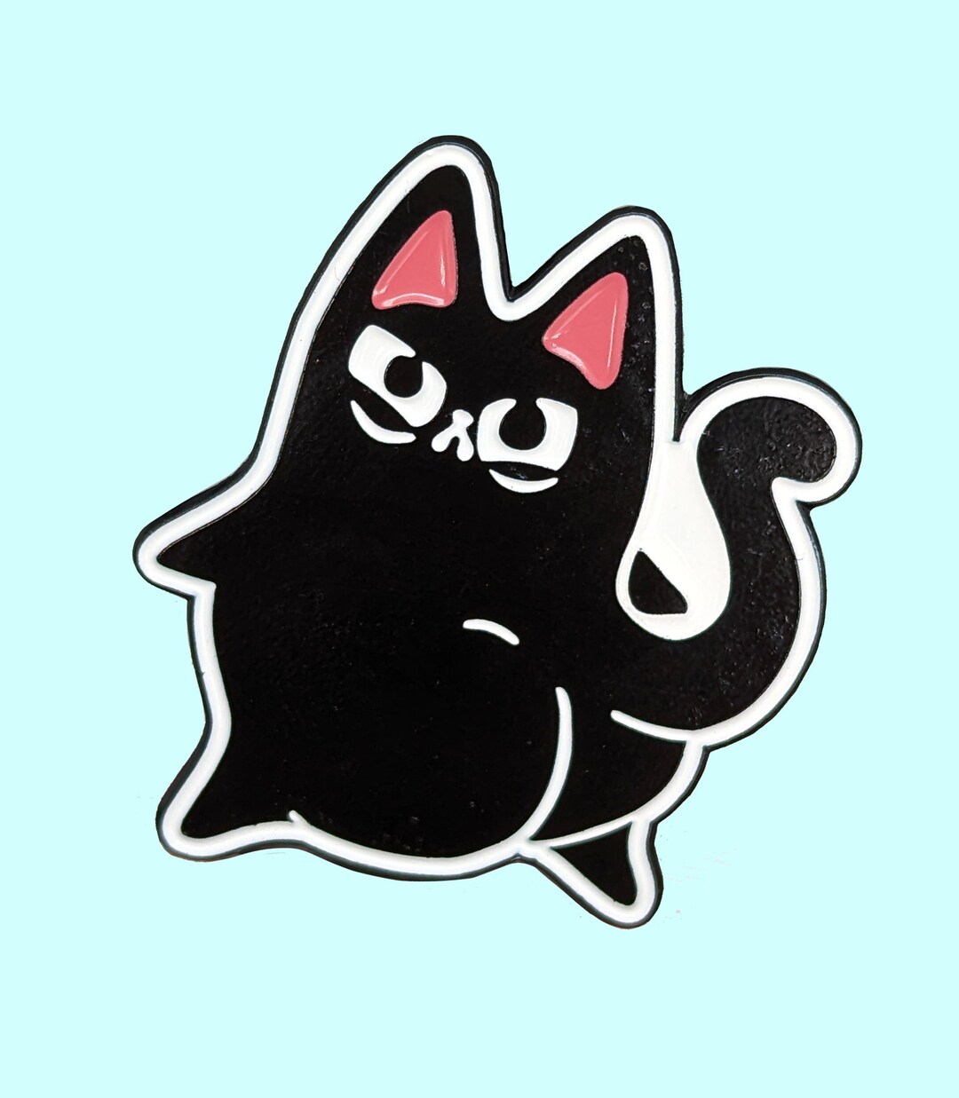 Caked up Judgy Cat Enamel Pin 1.5 Inches big Booty Cat Pin Original ...