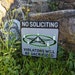 No Soliciting Sign Yard Sign Goth violators Will Be Sacrificed ...