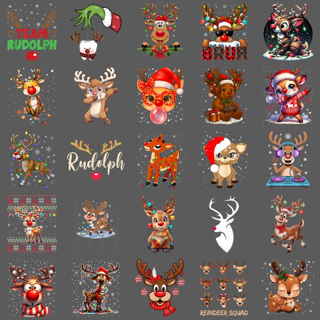 Funny Rudolph PNG – Red Nose Reindeer Santa Christmas Holiday Humor ...