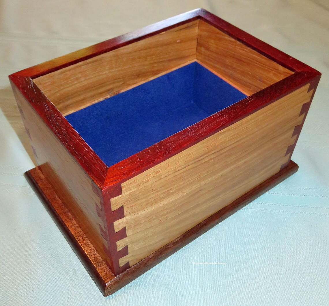 Hand Crafted Hardwood Box Elegant Three Piece Unisex Jewelry | Etsy