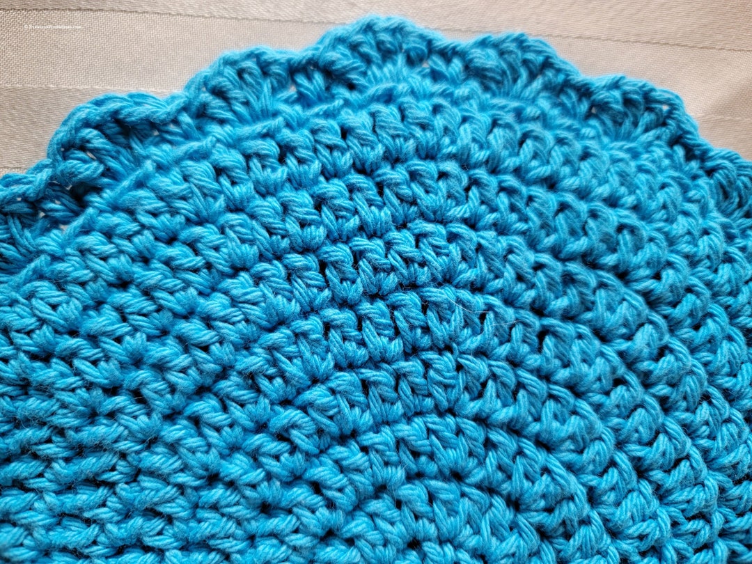 Two Large Double Thick Pot Holders Table Pads - Turquoise - 100% Cotton ...