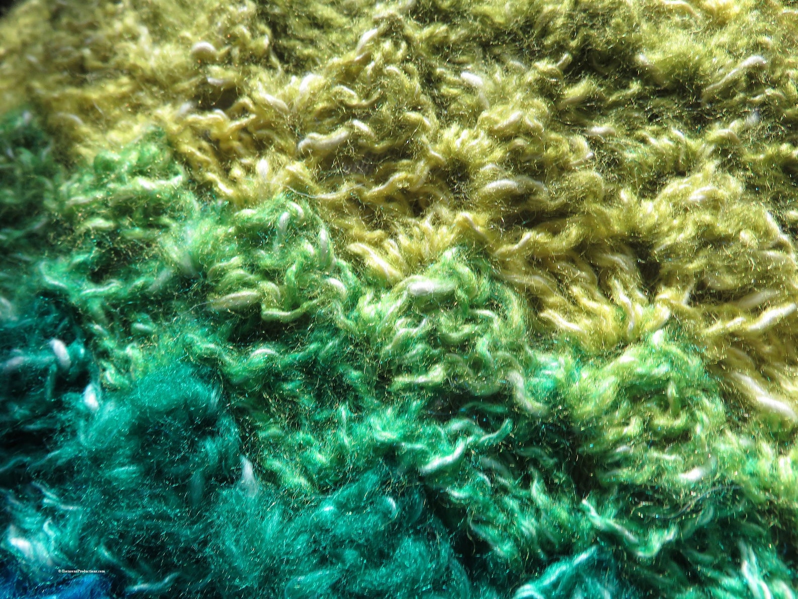 New Triangle Shawl Scarf - Blue Turquoise Green Chartreuse Hand Crochet ...