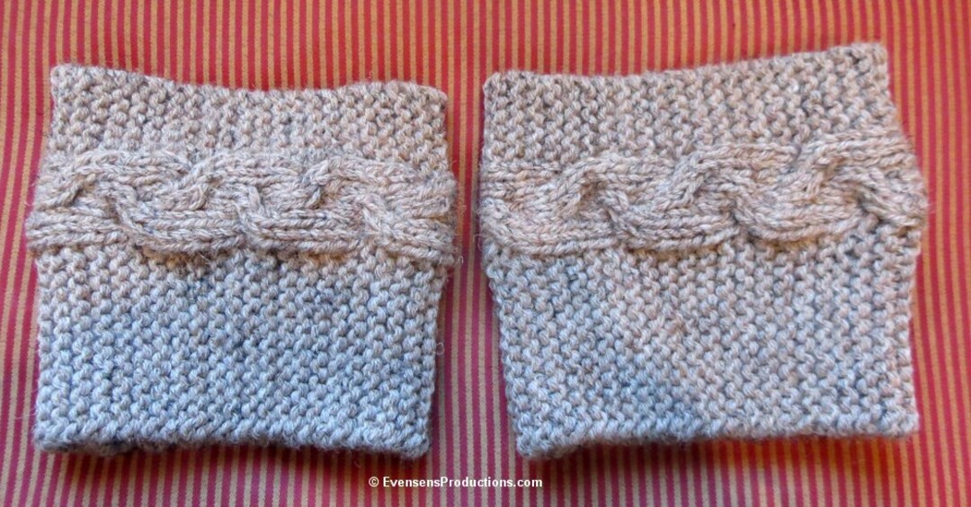 Boot Cuffs Liners Toppers Cable Braid Double Thickness Wool Blend ...