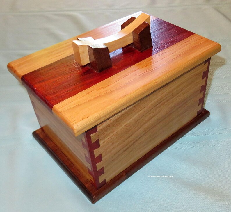 Hand Crafted Hardwood Box Elegant Three Piece Unisex Jewelry | Etsy