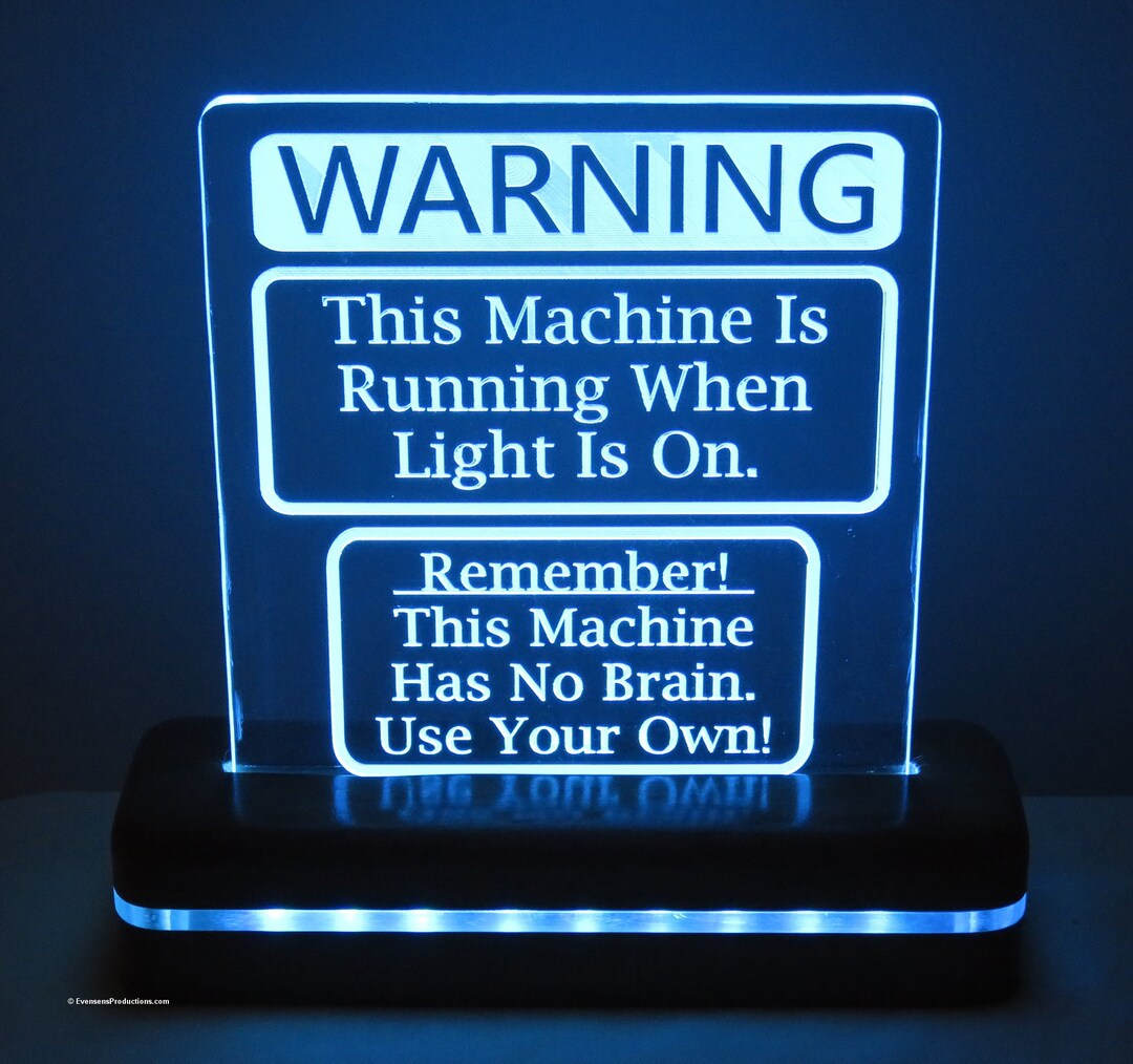 LED Lighted Engraved Sign - Color Changing Workshop Sign - Teacher Dad ...