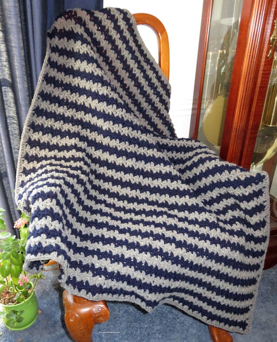 New Extra Large Wide Lap Blanket the Blue and the Gray | Etsy