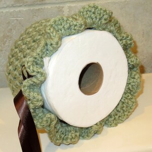Toilet Tissue Topper Green Extra Tissue Cover Bathroom Decor Picnic ...