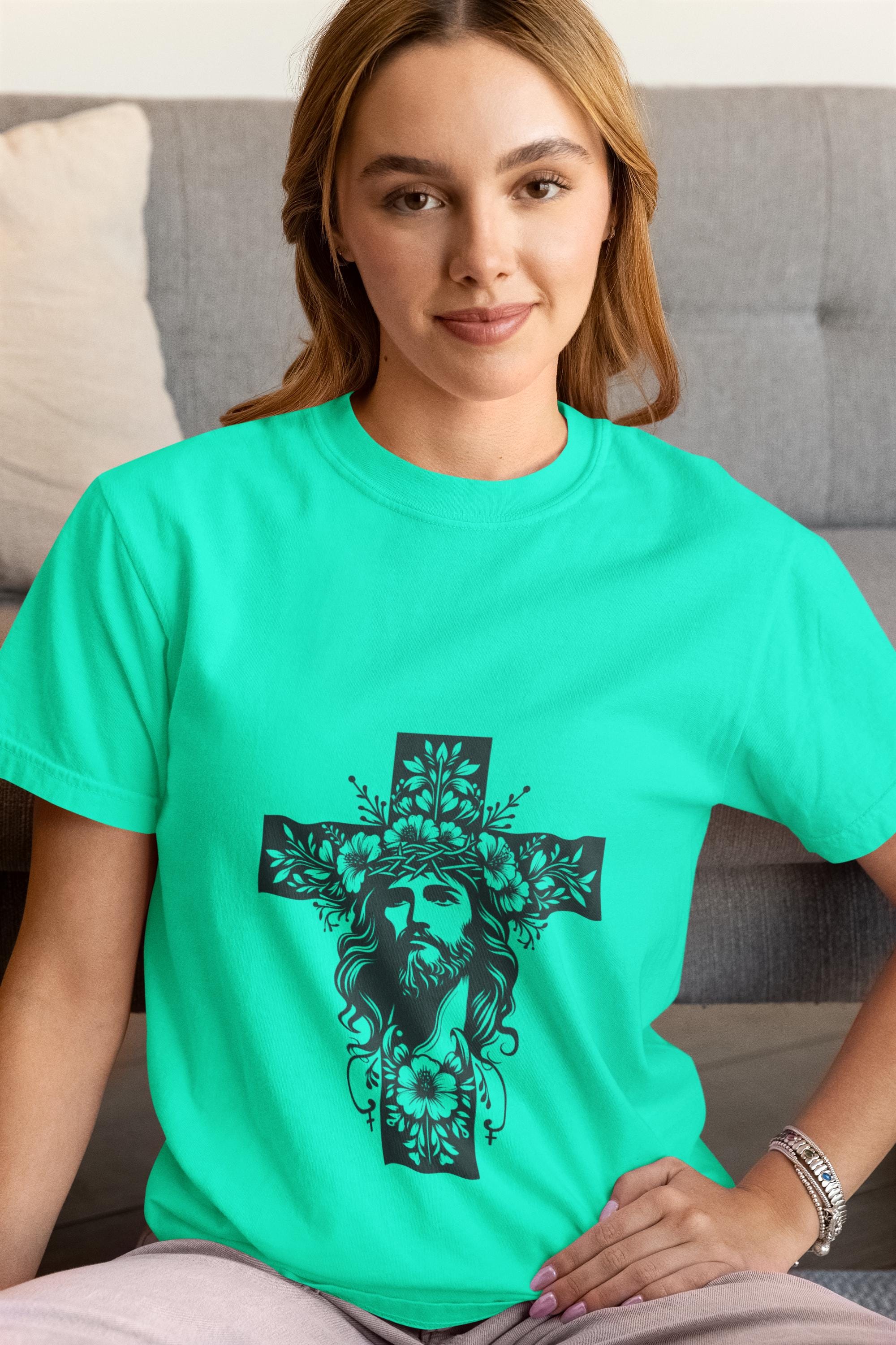 Christian Cross John Dtf Transfer, Religious Design, Jesus Dtf - Etsy