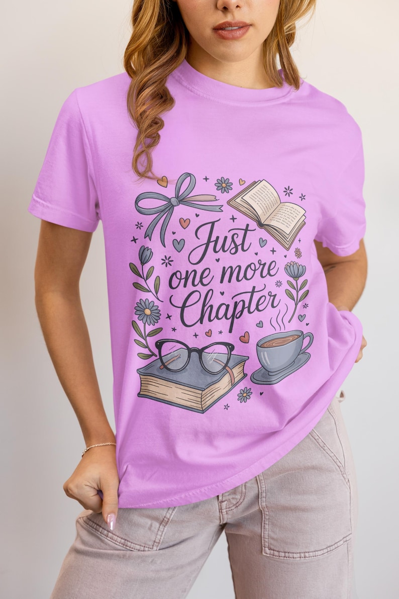 Just One More Chapter DTF Transfer, Book Lover Design - Etsy