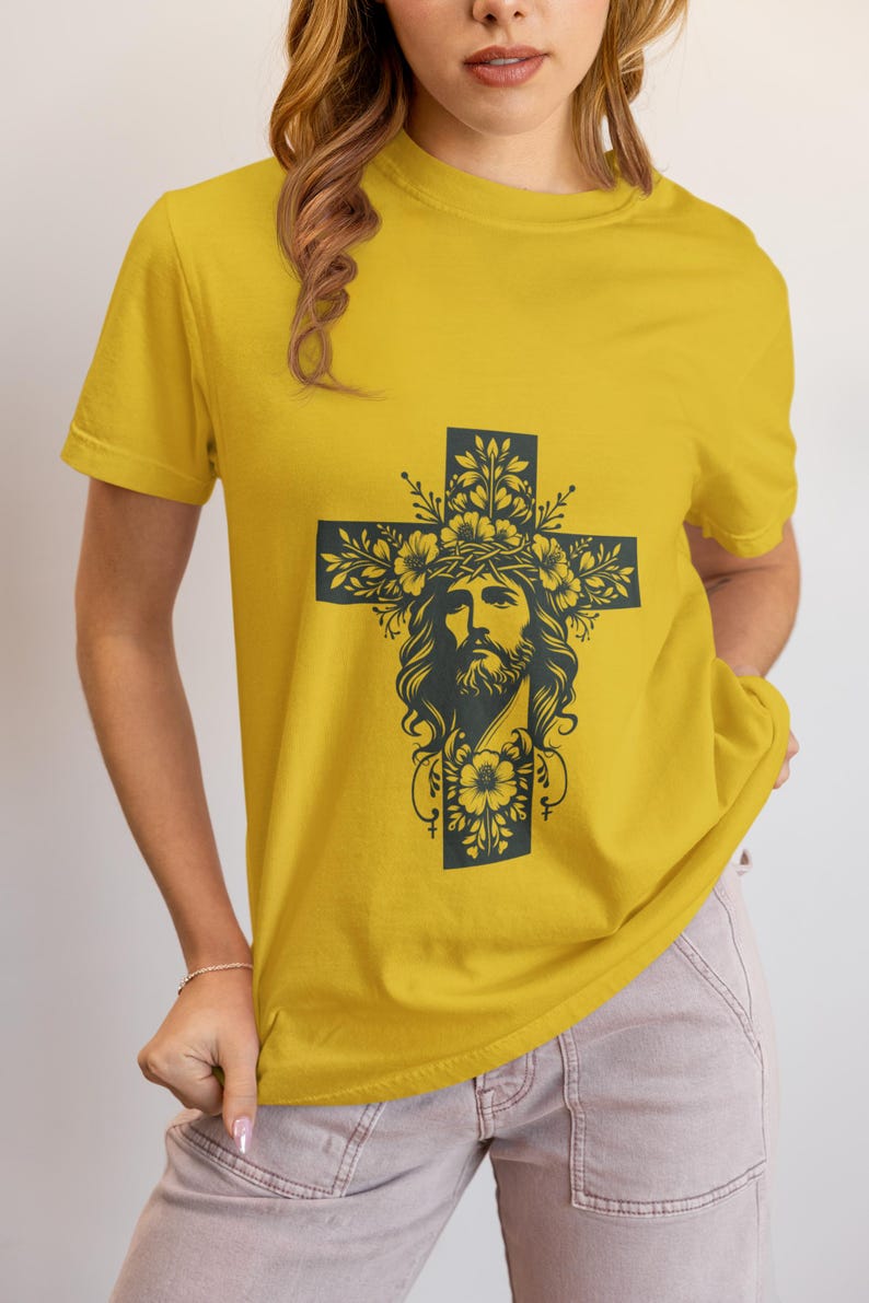 Christian Cross John Dtf Transfer, Religious Design, Jesus Dtf - Etsy