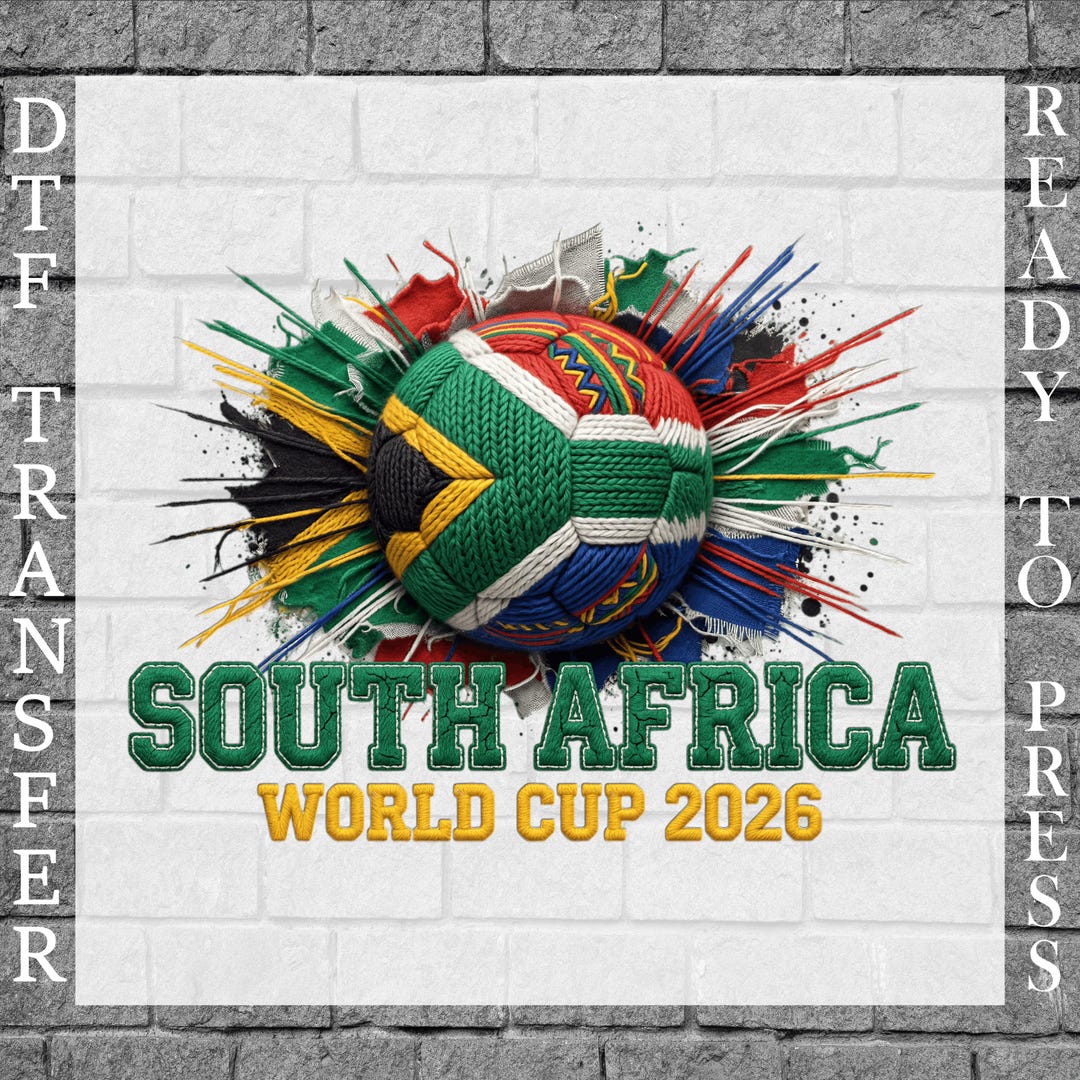 World Cup 2026 South Africa Soccer DTF Transfer, Football Fan Shirt ...