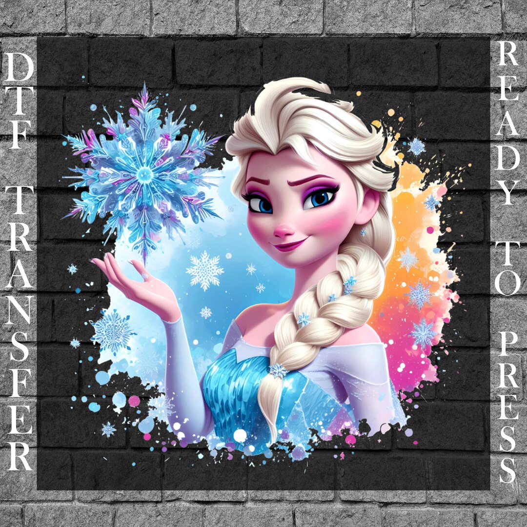 Elsa DTF Transfer, Frozen Princess Design, Ready to Press - Etsy