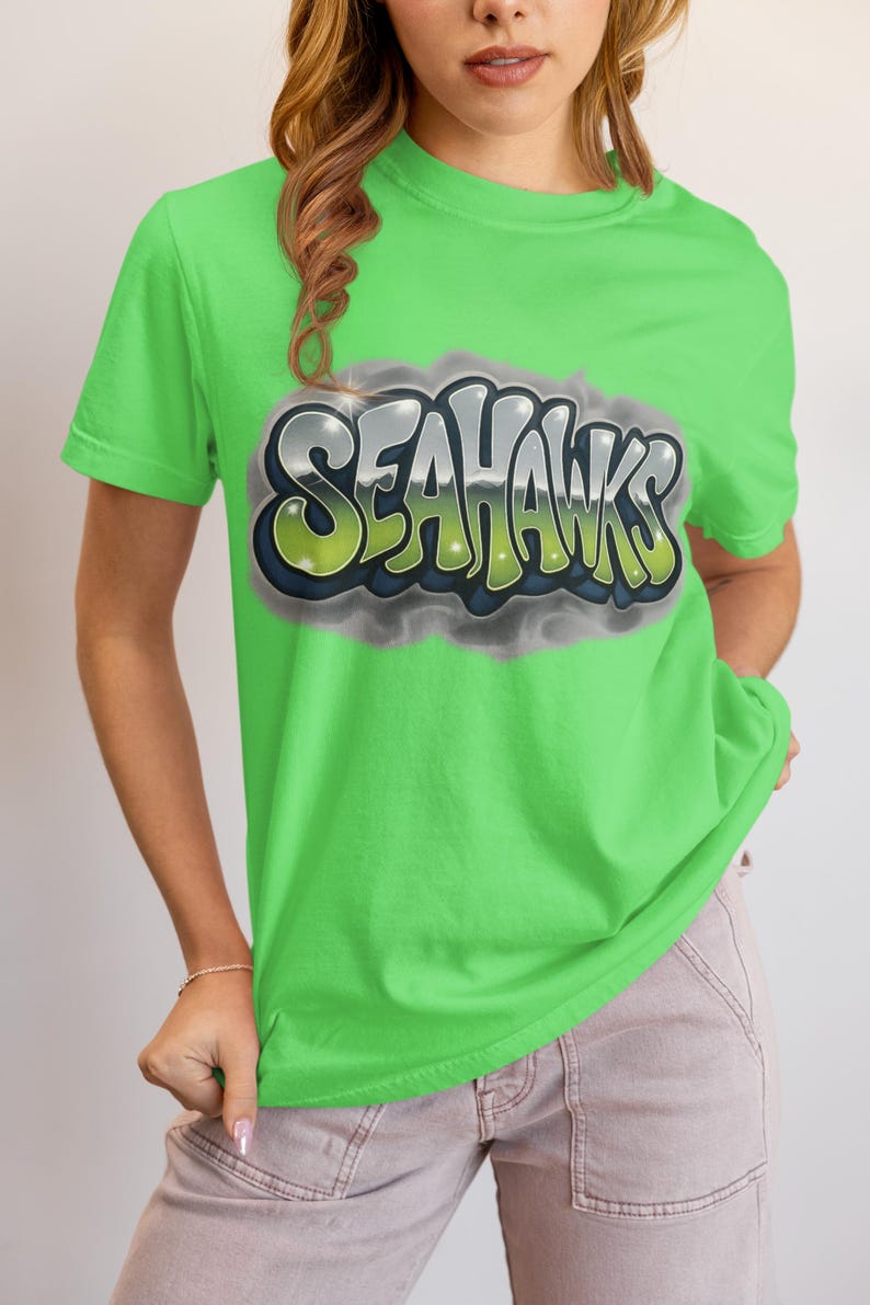 Seahawks Mascot Dtf Transfer, Trendy School Spirit Design, Spirit Game ...