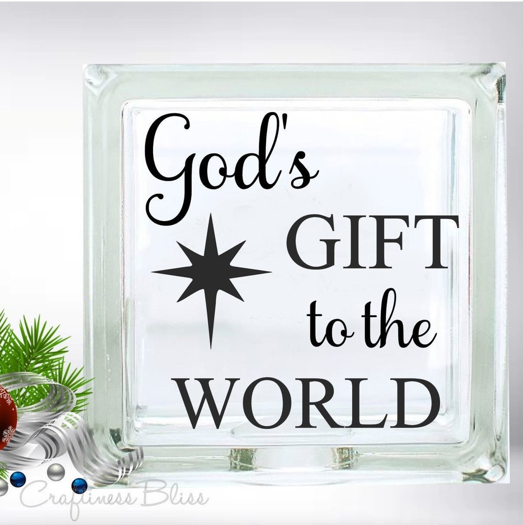 DIY Christmas God's Gift to the World Custom Vinyl Decal - Etsy