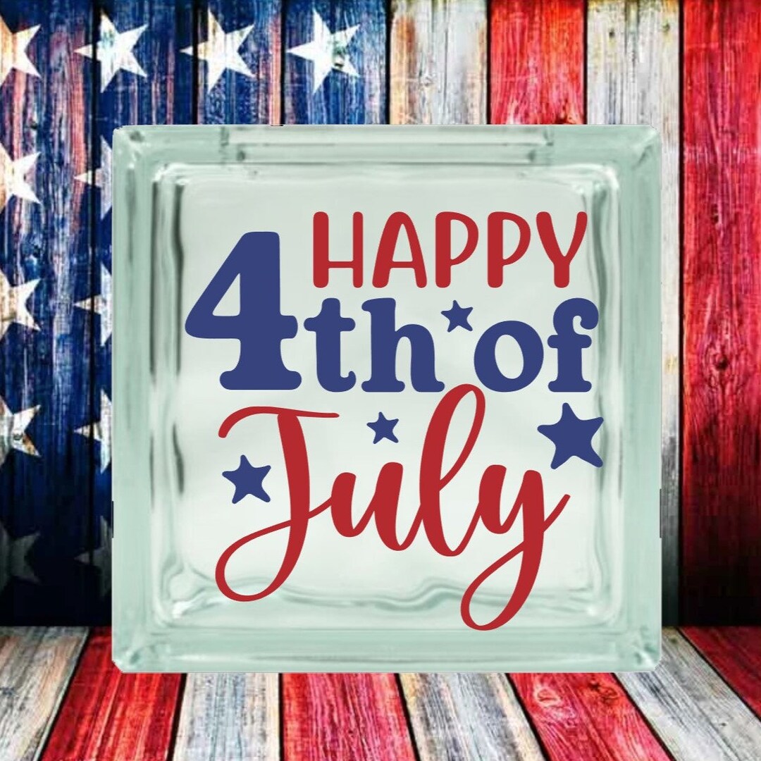 DIY Happy 4th of July Independence Day Custom Vinyl Decal - Etsy