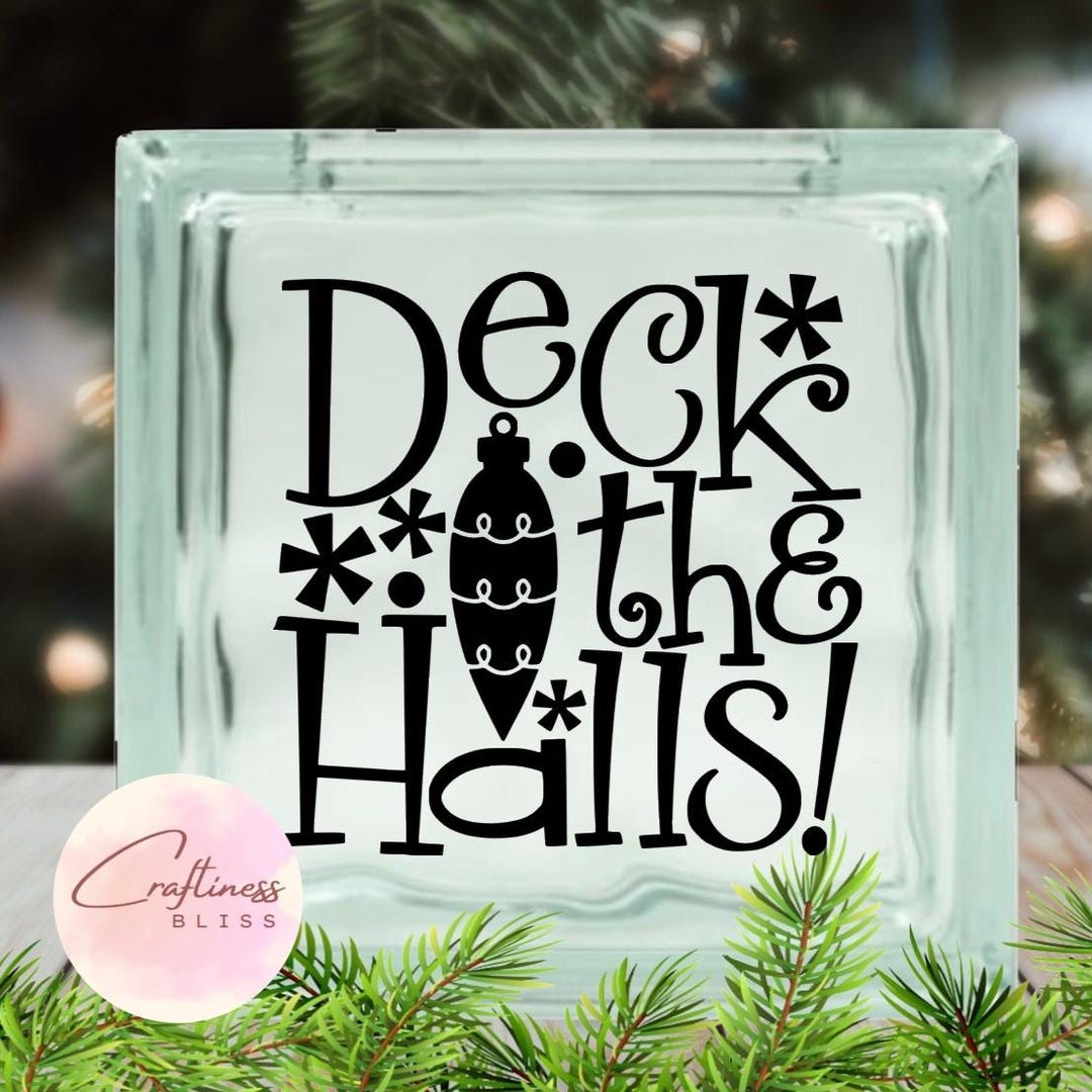 DIY Deck the Halls Christmas Holiday DIY Custom Vinyl Decal ~ Glass ...