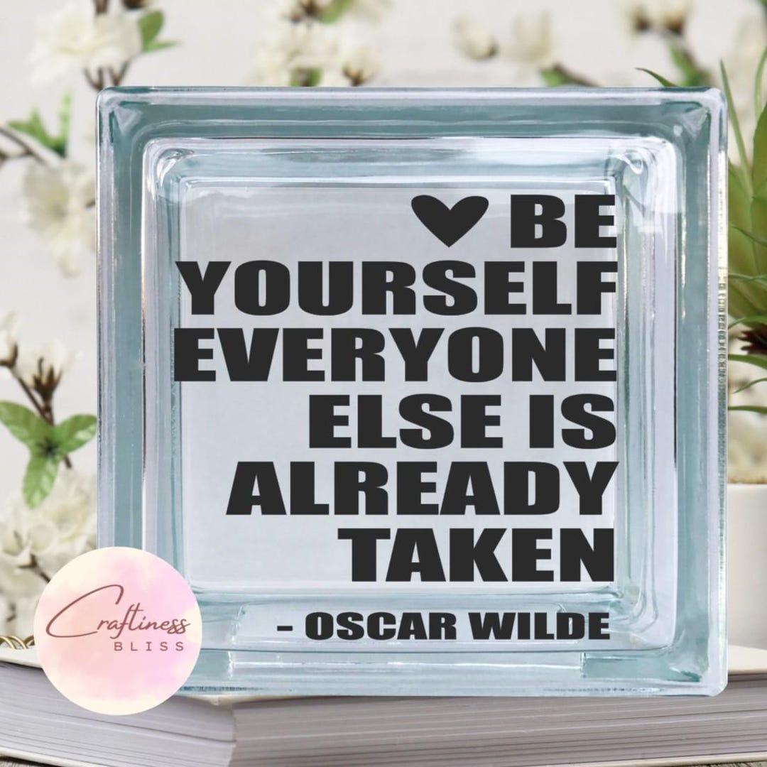 Be Yourself DIY Custom Vinyl Decal Inspirational Glass Block Car Decal ...