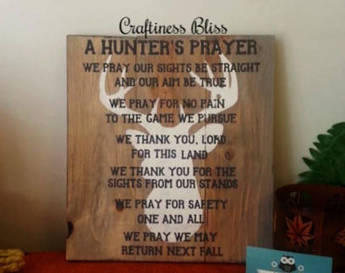 The Hunter's Prayer Deer Hunting Buck Season Wood - Etsy