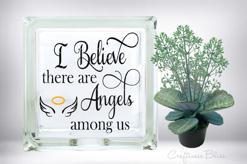 I Believe There Are Angels Among Us Inspirational Quote DIY | Etsy Ireland