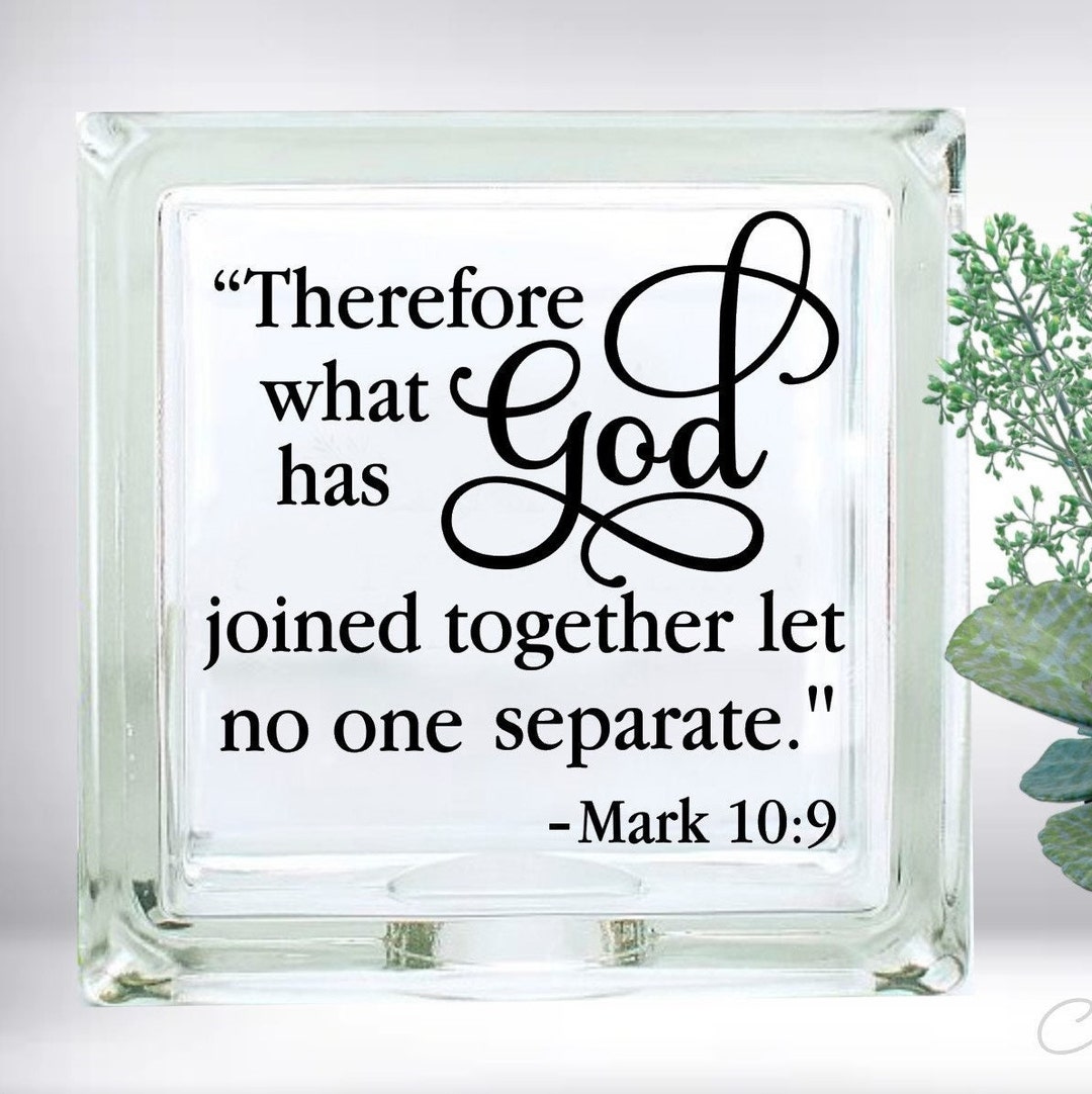 DIY Therefore What God Has Joined Together Let No Man Separate Vinyl ...
