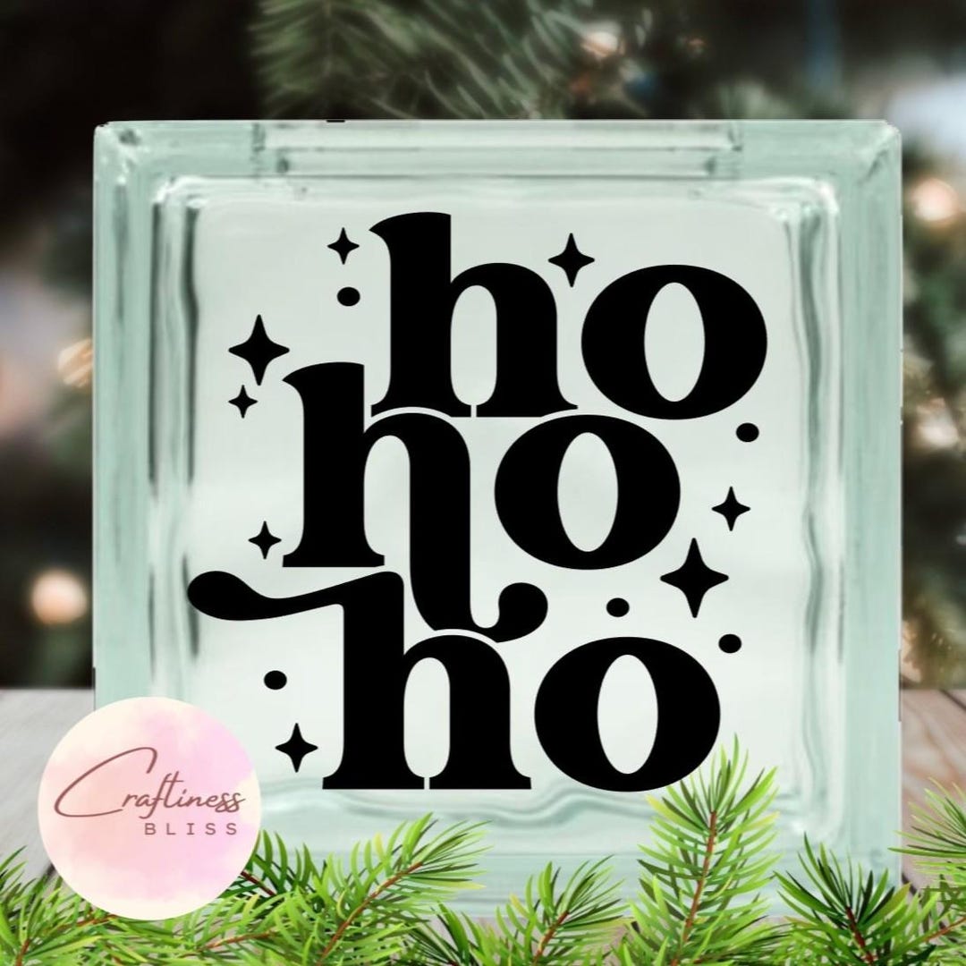 DIY Ho Ho Ho Santa Christmas Custom Vinyl Decal ~ Glass Block ~ Car ...