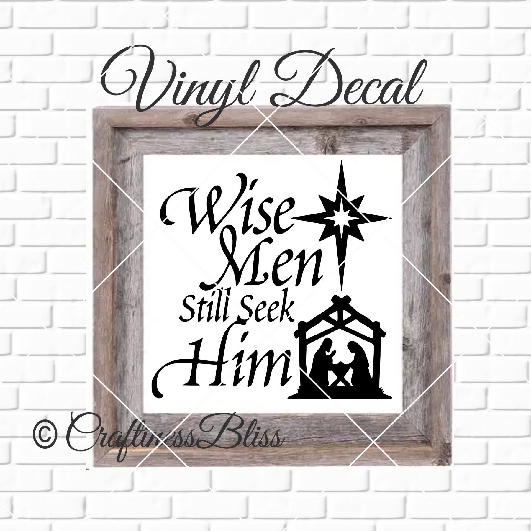 DIY Wise Men Still Seek Him Christmas decor DIY Vinyl Decal | Etsy