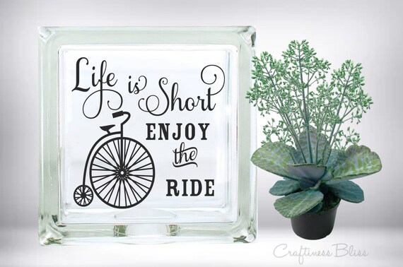 DIY Life is Short Enjoy the Ride Vintage Bicycle DIY Vinyl | Etsy