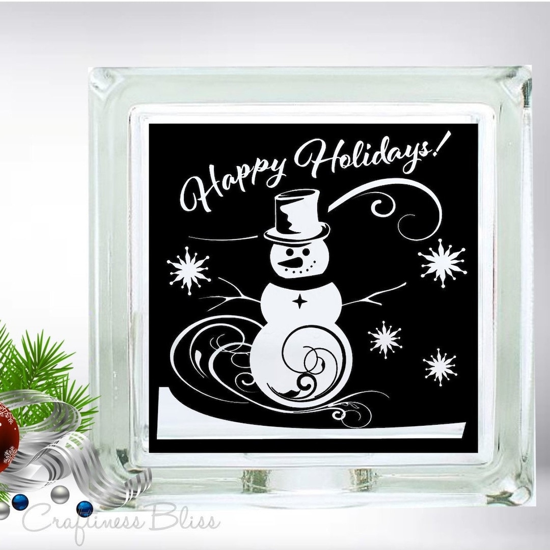 DIY Christmas Happy Holidays Window Pane Decor Custom Vinyl - Etsy