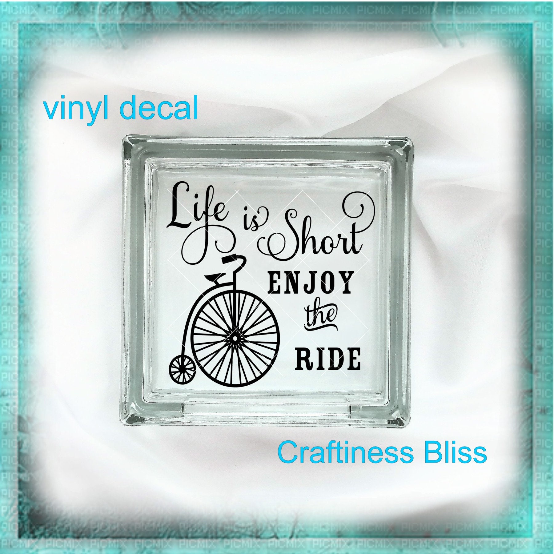 DIY Life Is Short Enjoy The Ride Vintage Bicycle DIY Vinyl | Etsy