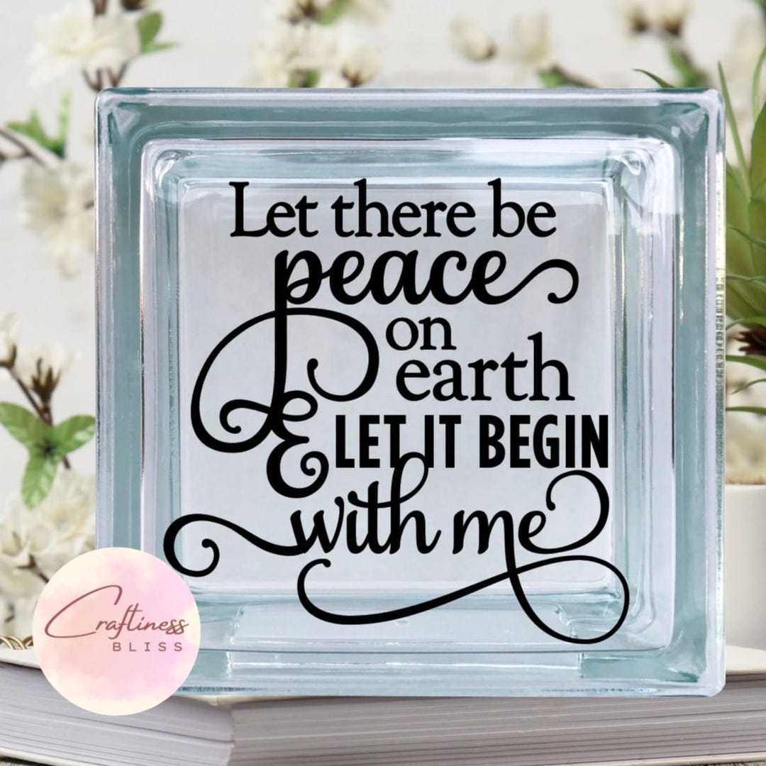 DIY Let There Be Peace on Earth Let It Begin With Me DIY Custom Vinyl ...