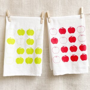 Green Apple Flour Sack Dish Towel - Etsy