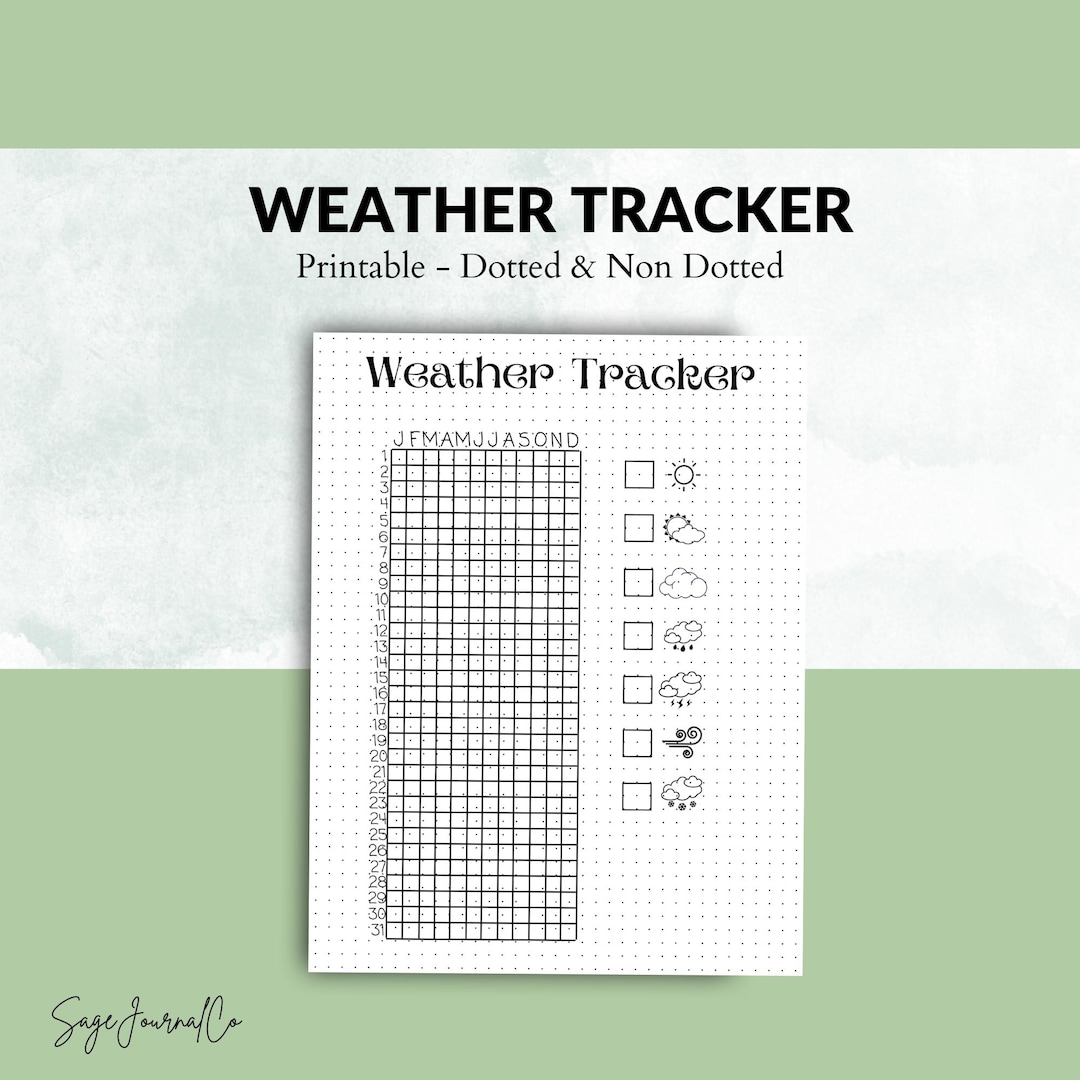 Printable Weather Tracker Journal Page (A4/A5) - Etsy