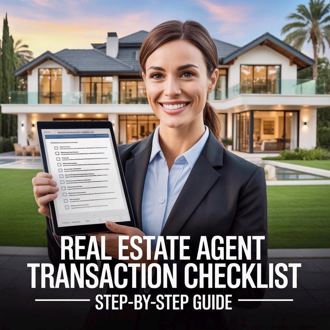 Real Estate Agent Transaction Checklist: Step-by-step Guide (digital ...
