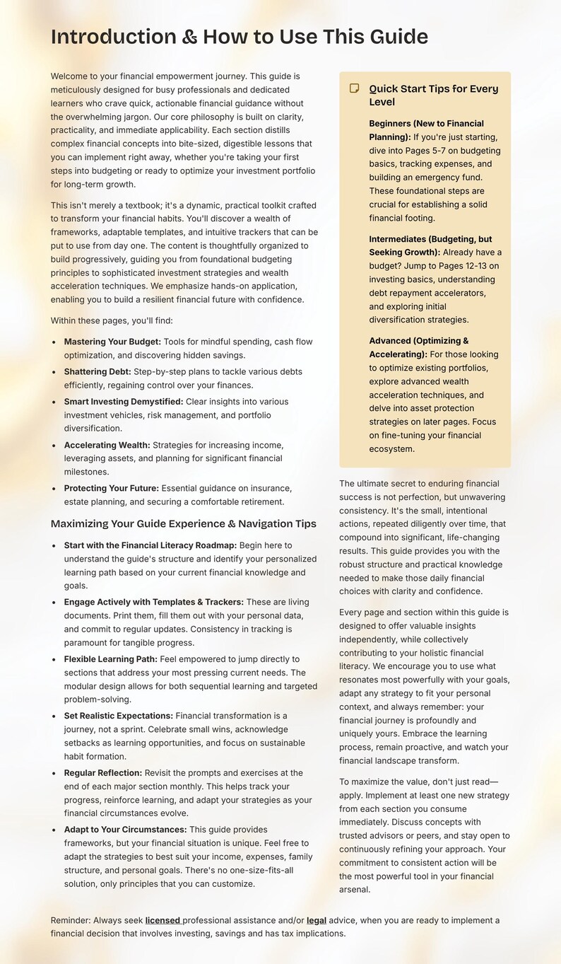 Quick Reference Cheat Sheet: Financial Literacy & Money Management – Budget and Savings Bite ...