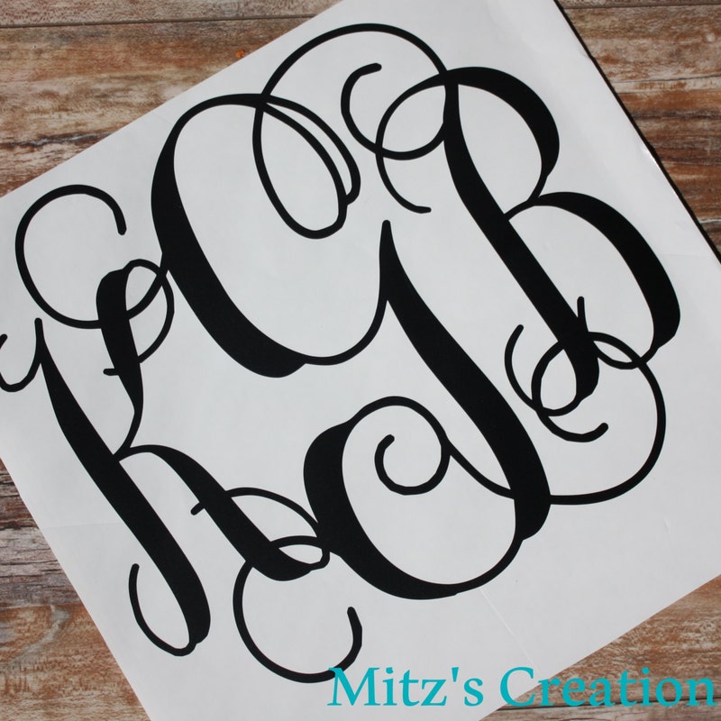 Monogram Decal - Etsy