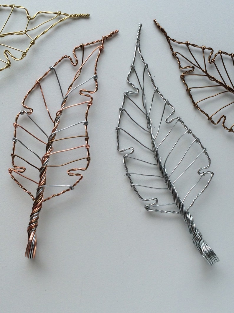 Twisted Wire Feather Necklace - Etsy