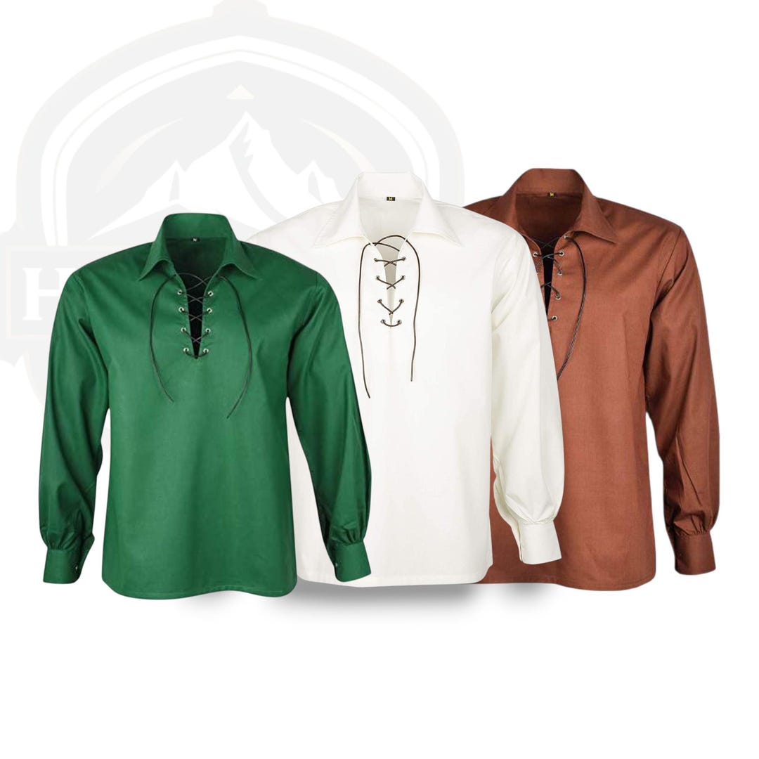 Authentic Jacobite Ghillie Shirt | Scottish Highland Renaissance Top ...
