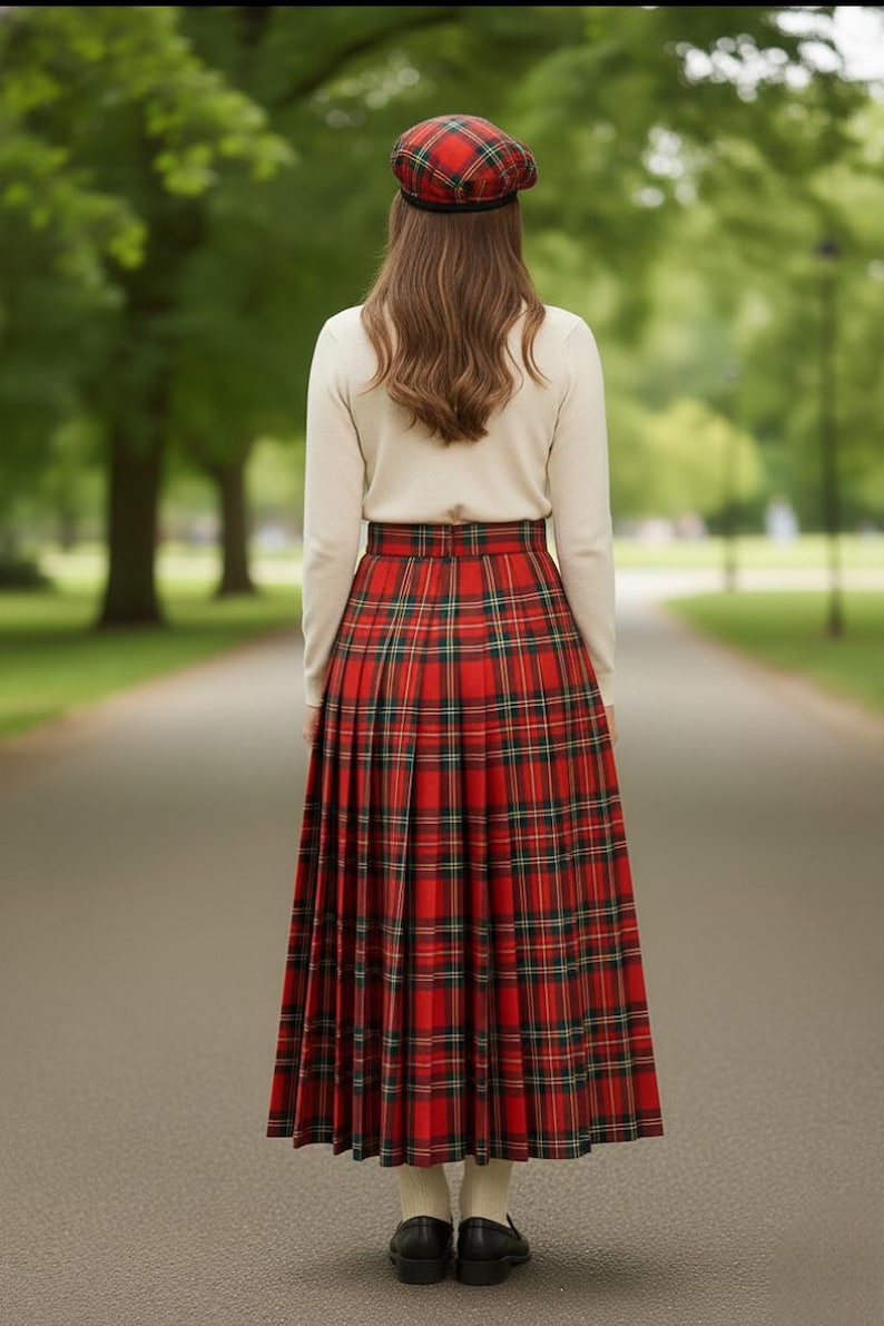 Women’s Tartan Maxi Skirt Outfit – Handmade Scottish Highland Dress Set ...