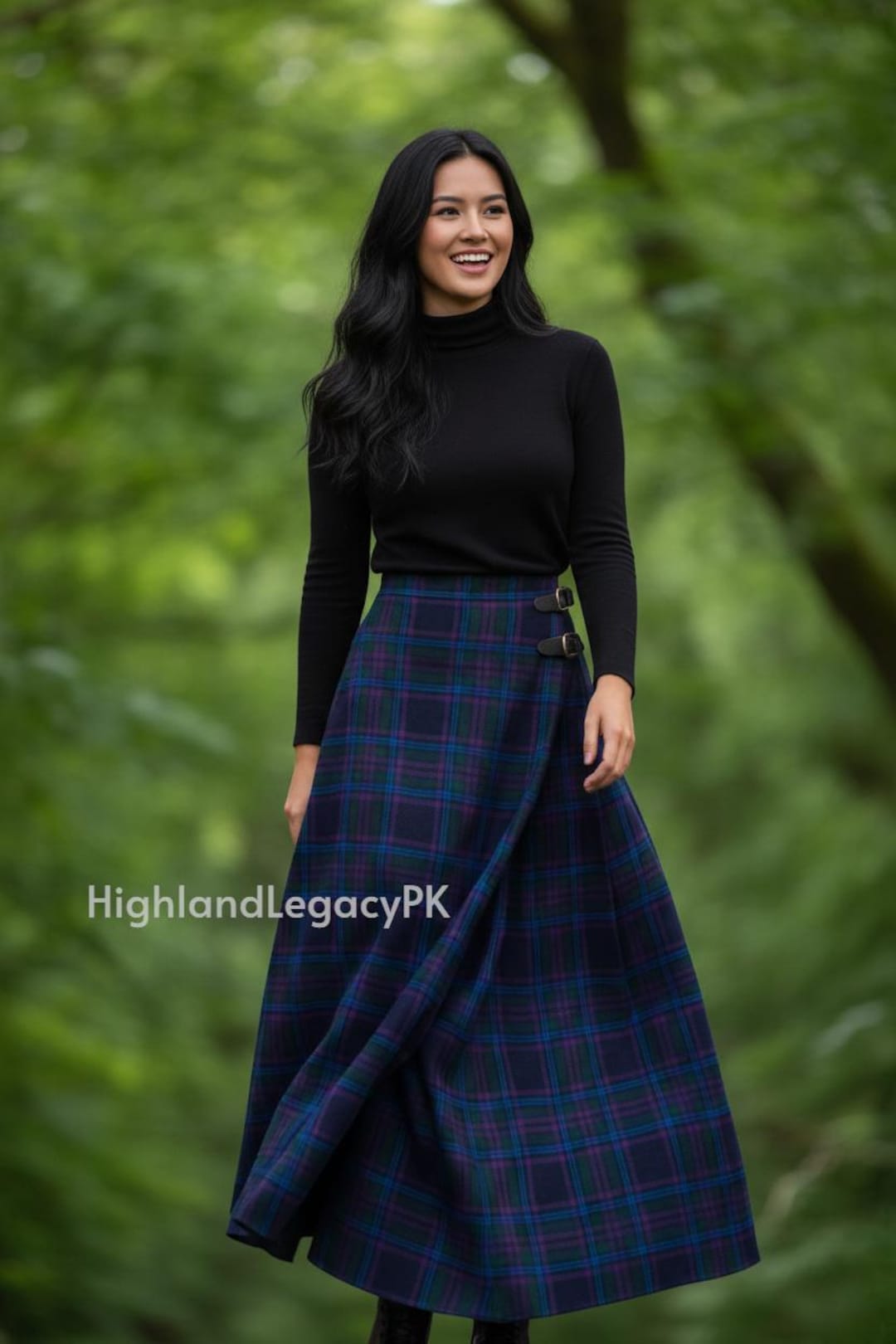 Spirit of Scotland Tartan Maxi Kilt Skirt Length Plaid Skirt in 24” to ...