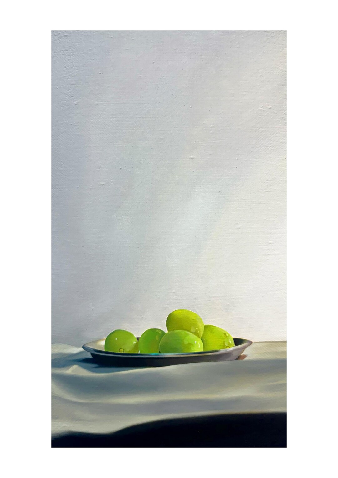 Six Grapes || Oil on Canvas, Original Artwork - Etsy