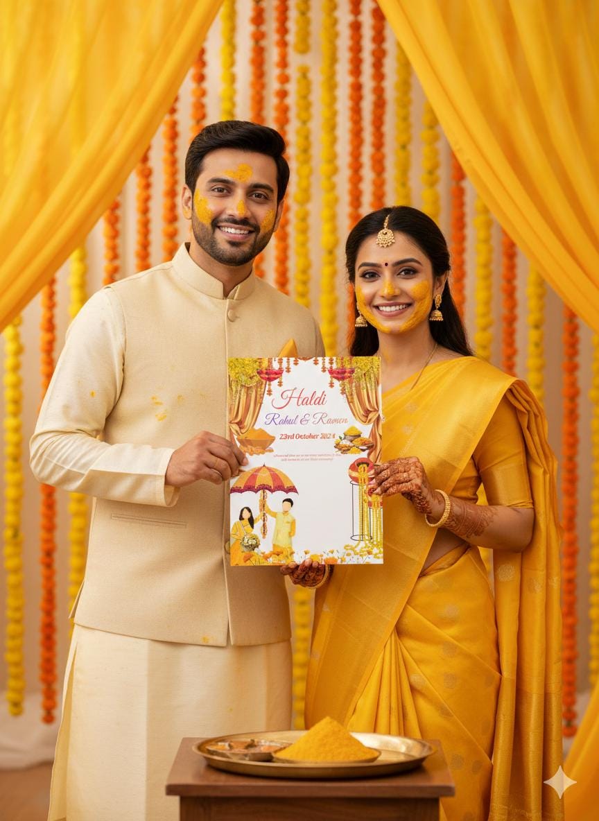 Editable Haldi Invitation | Mehndi Haldi Ceremony Card | Indian Wedding ...
