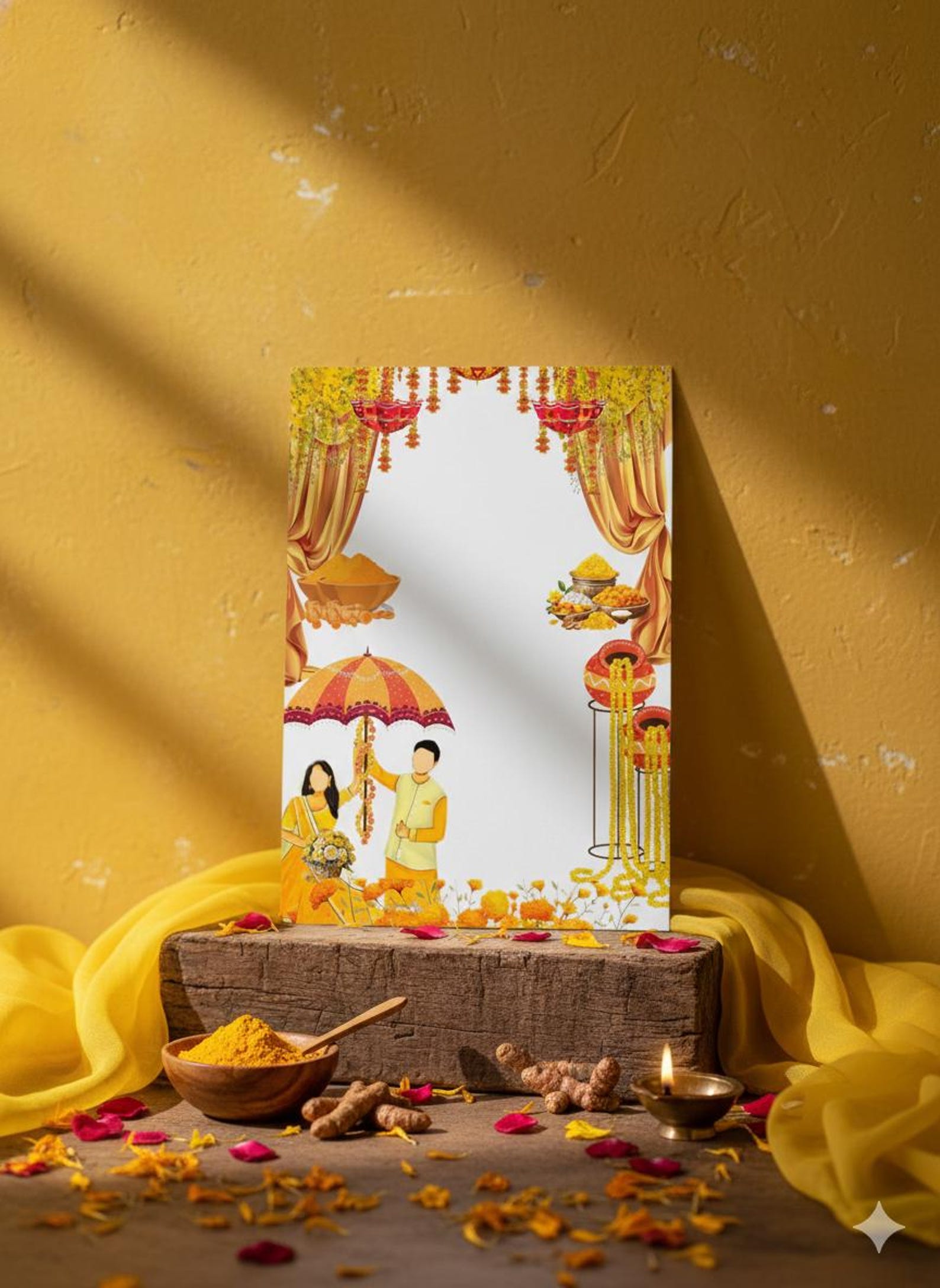 Editable Haldi Invitation | Mehndi Haldi Ceremony Card | Indian Wedding ...