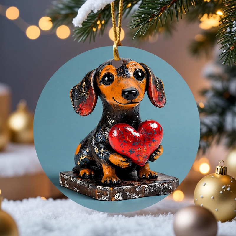 Dog Valentines Figurine - Etsy