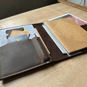 Personalisierte Leder Portfolio Filztasche Dokumentenhalter Ordner: A5 ...