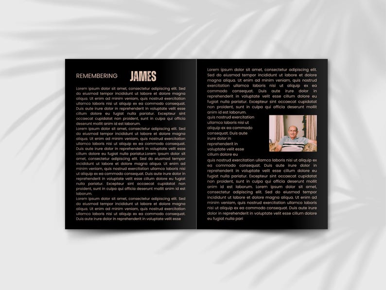 Magazine Obituary Template for Men Funeral Program Template Memorial ...