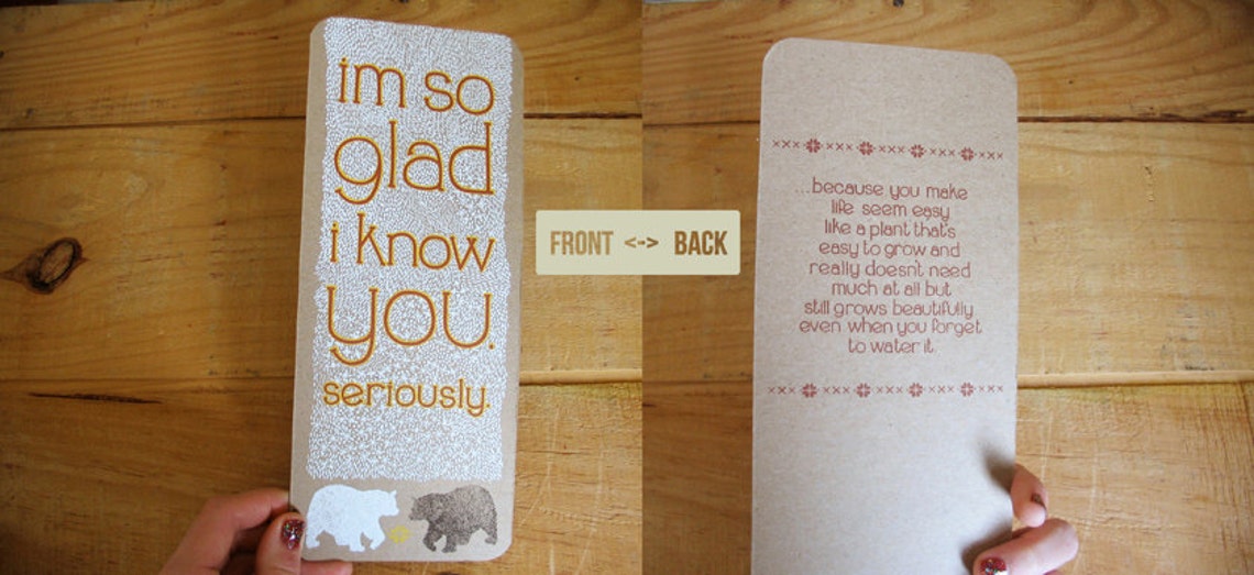 Greeting Card i'm so Glad I Know You. - Etsy