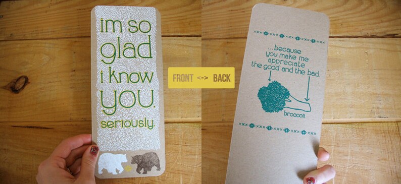 Greeting Card i'm so Glad I Know You. Seriously....because You Make Me ...