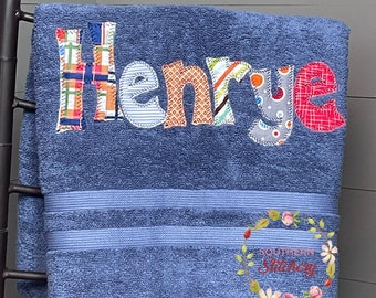Applique Name Towel Girls Personalized Bath Towel Great Girls - Etsy